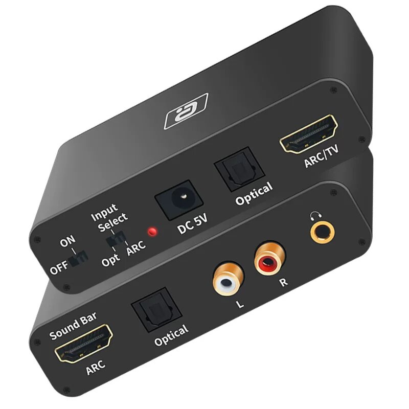 Цифро-аналоговый аудиоконвертор ARC 192K оптический AUX RCA 5.1CH усилитель для телевизора HD369