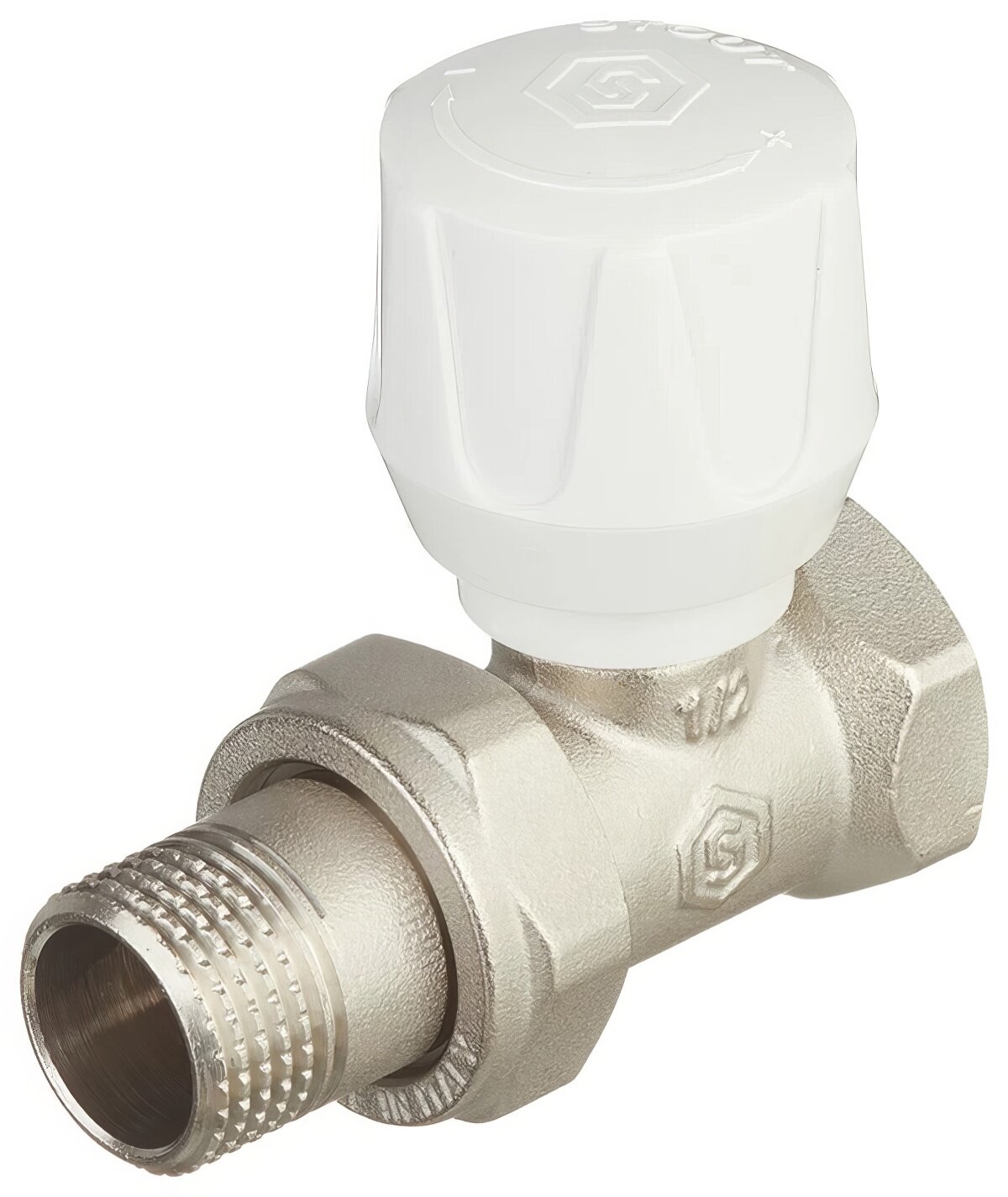 Клапан регулирующий Stout 1/2 НР(ш) х 1/2 ВР(г) для радиатора (SVR 2122 000015)