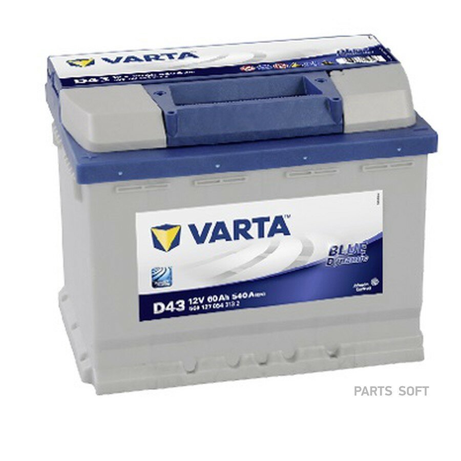 60Ah-12v VARTA BD (242х175х190) от официального дистрибьютора, VARTA, артикул 560127054