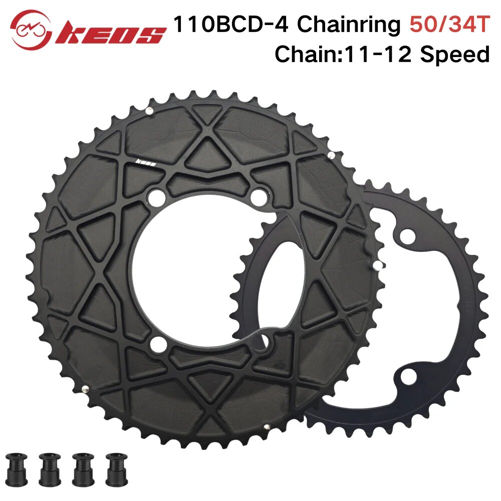 Звездочка KEOS 110BCD для шоссейного велосипеда Black50 34T TOOLS