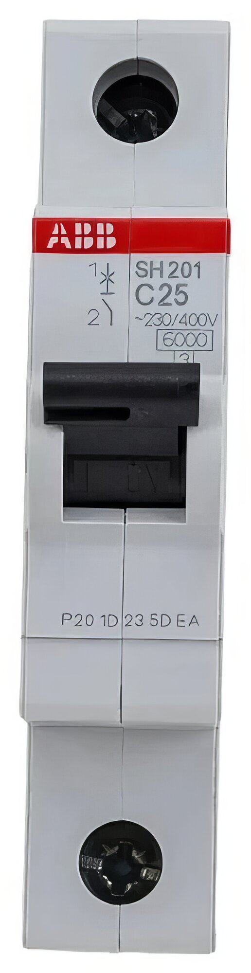 Автоматический выключатель модульный ABB SH201 1P 25А тип C 6 кА 400 В (2CDS211001R0254)