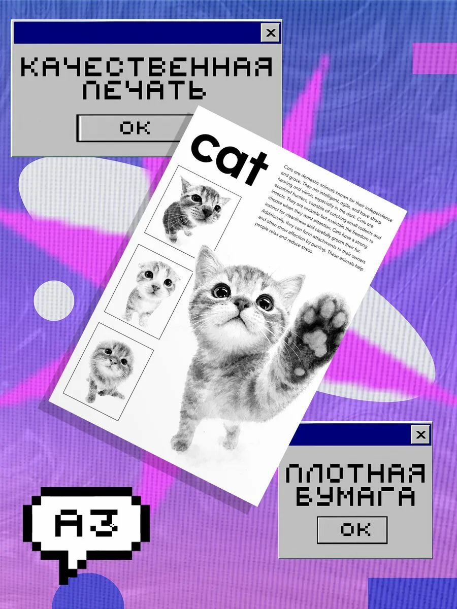 Постеры А3 Котики — фото 1
