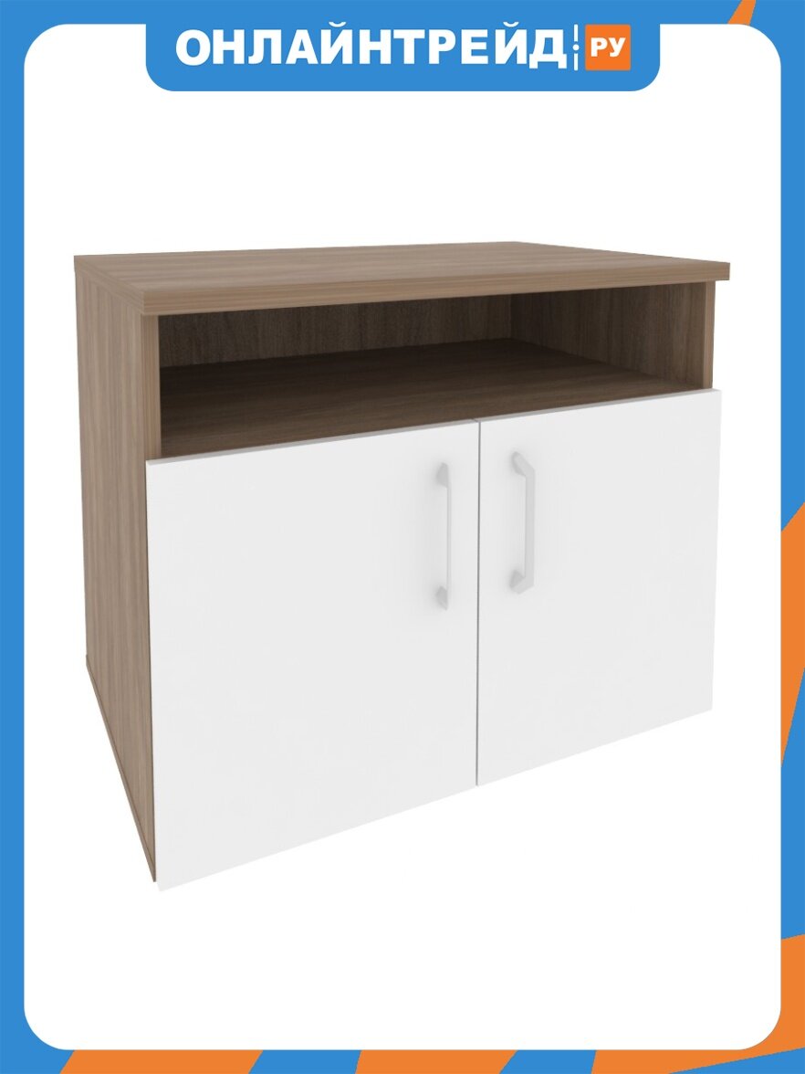 Тумба Riva CHAIR для оргтехники O. TM-1 Дуб аризона/Белый бриллиант 800*600*680 Onix