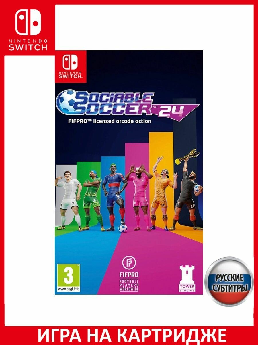 Игра Sociable Soccer 24 Switch Русская Версия Картридж на Nintendo Switch