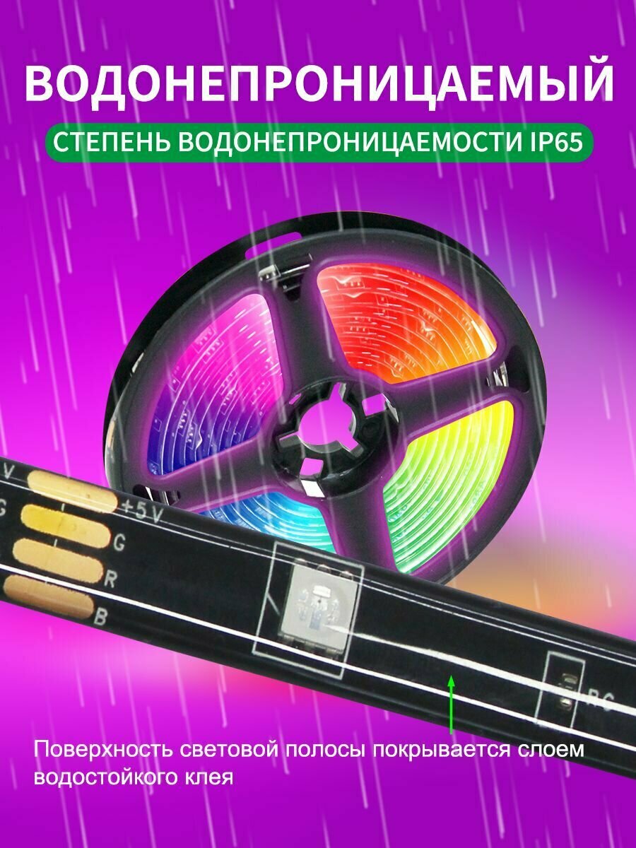 Умная светодиодная лента, 12 В, 15 метров, Bluetooth, дистанционное управление, музыка