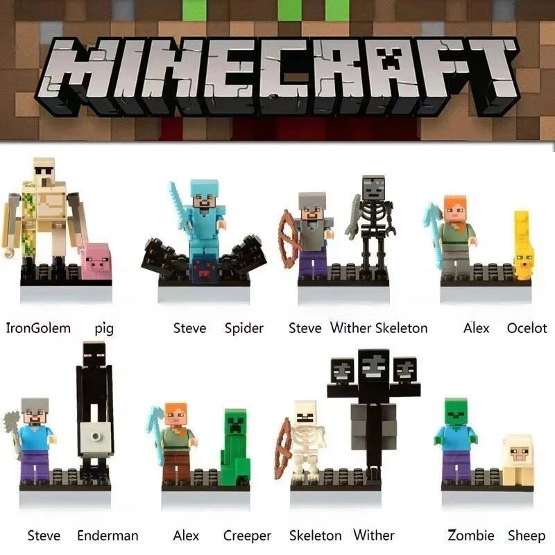 Набор фигурки майнкрафт Minecraft совместим с лего lego