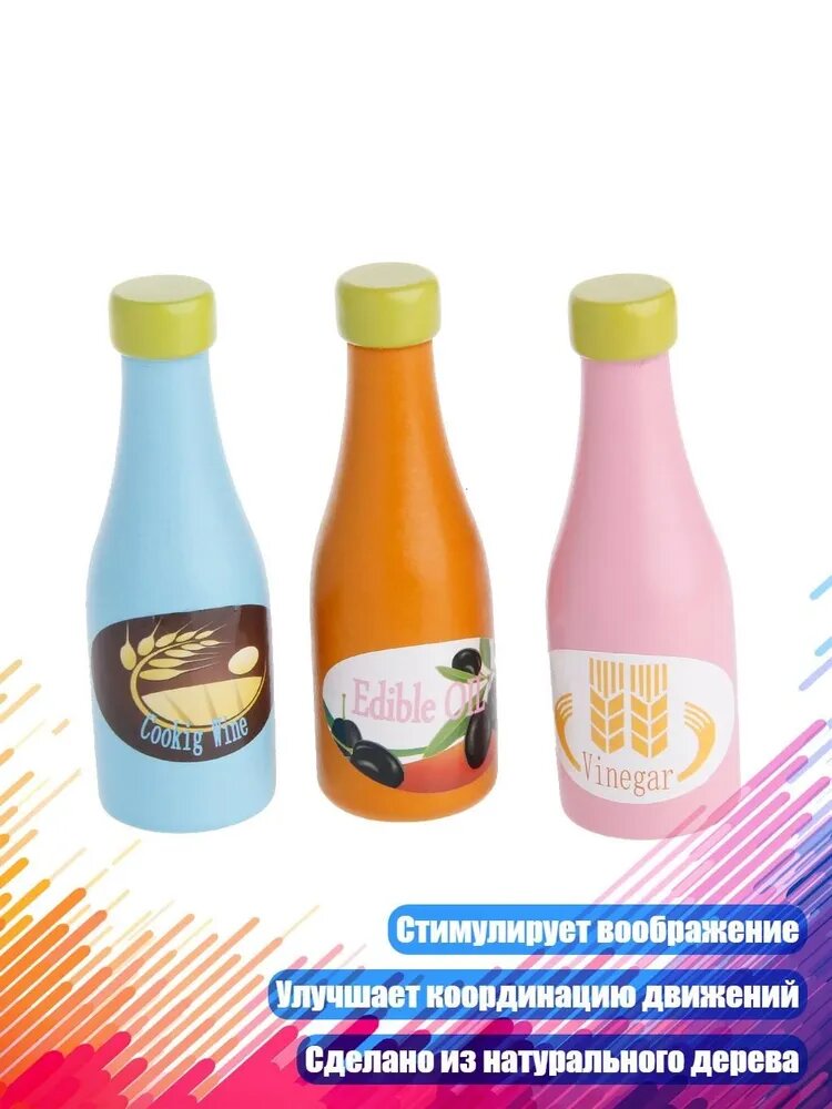 Деревянный набор игрушечных фруктов для игры в кухню, Многоцветный