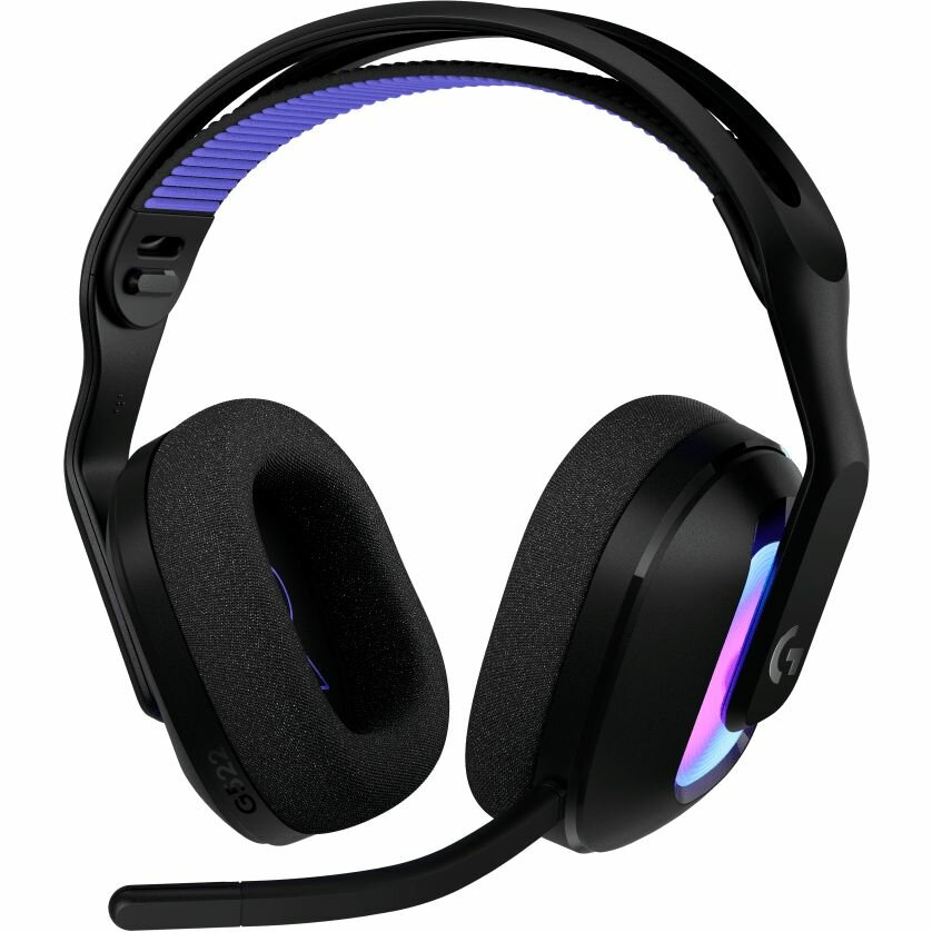 Гарнитура Logitech G522 Lightspeed чёрный, беспроводная + проводная, Bluetooth 5.3/USB, радиус 30 м, подсве.