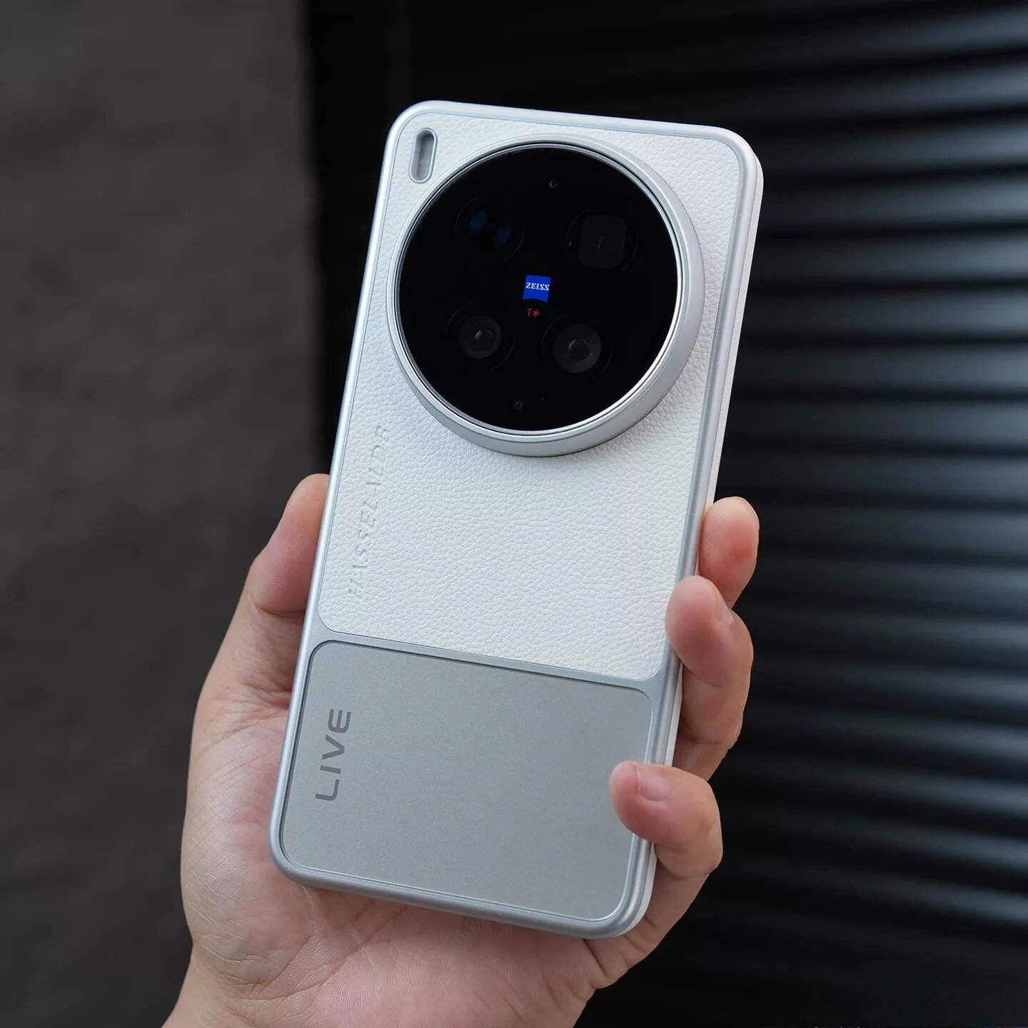Чехол vivo X300 Белый, кожаный, противоударный
