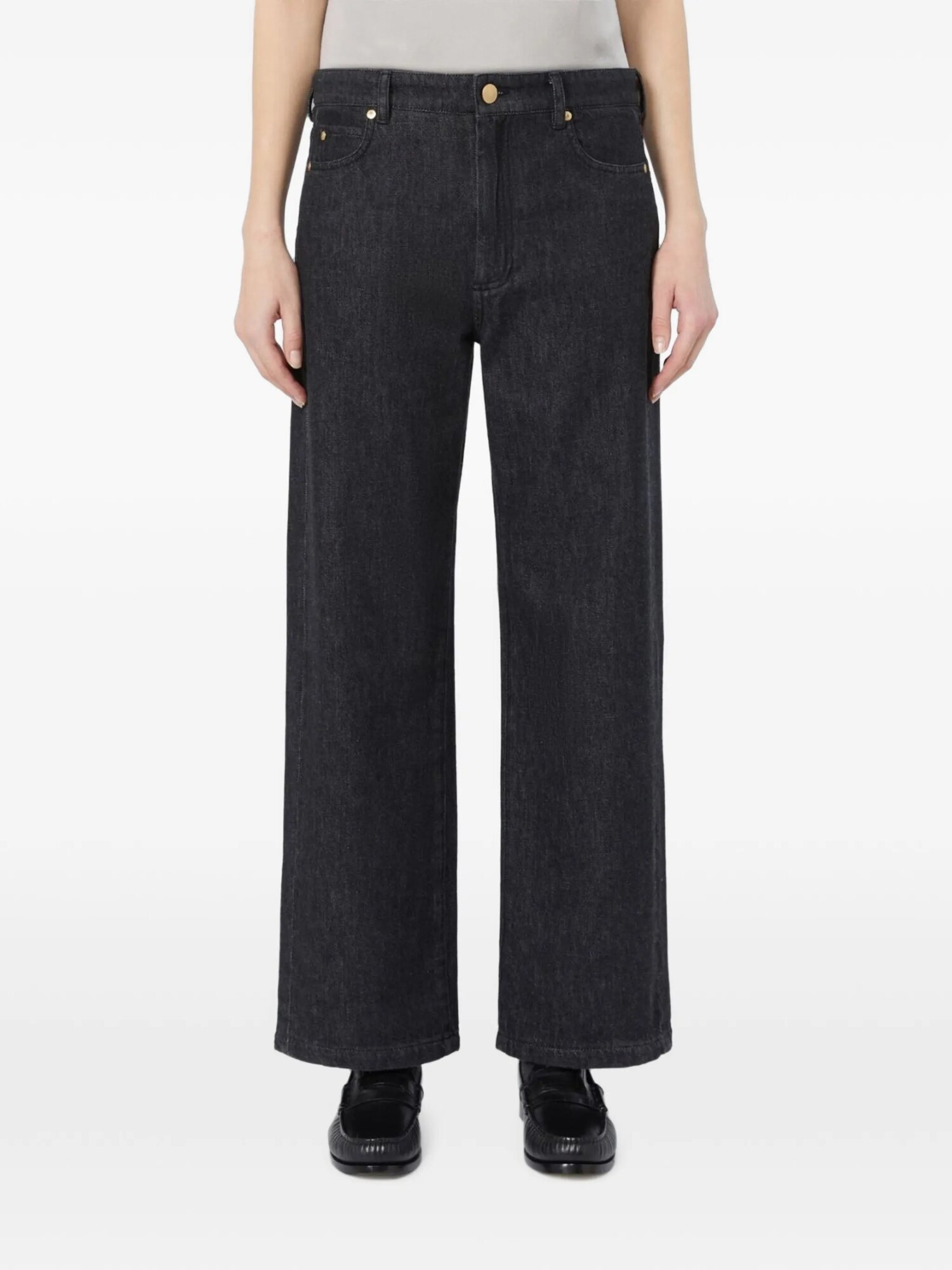 Джинсы Max Mara Button-up wide-leg jeans, размер 42 — фото 1