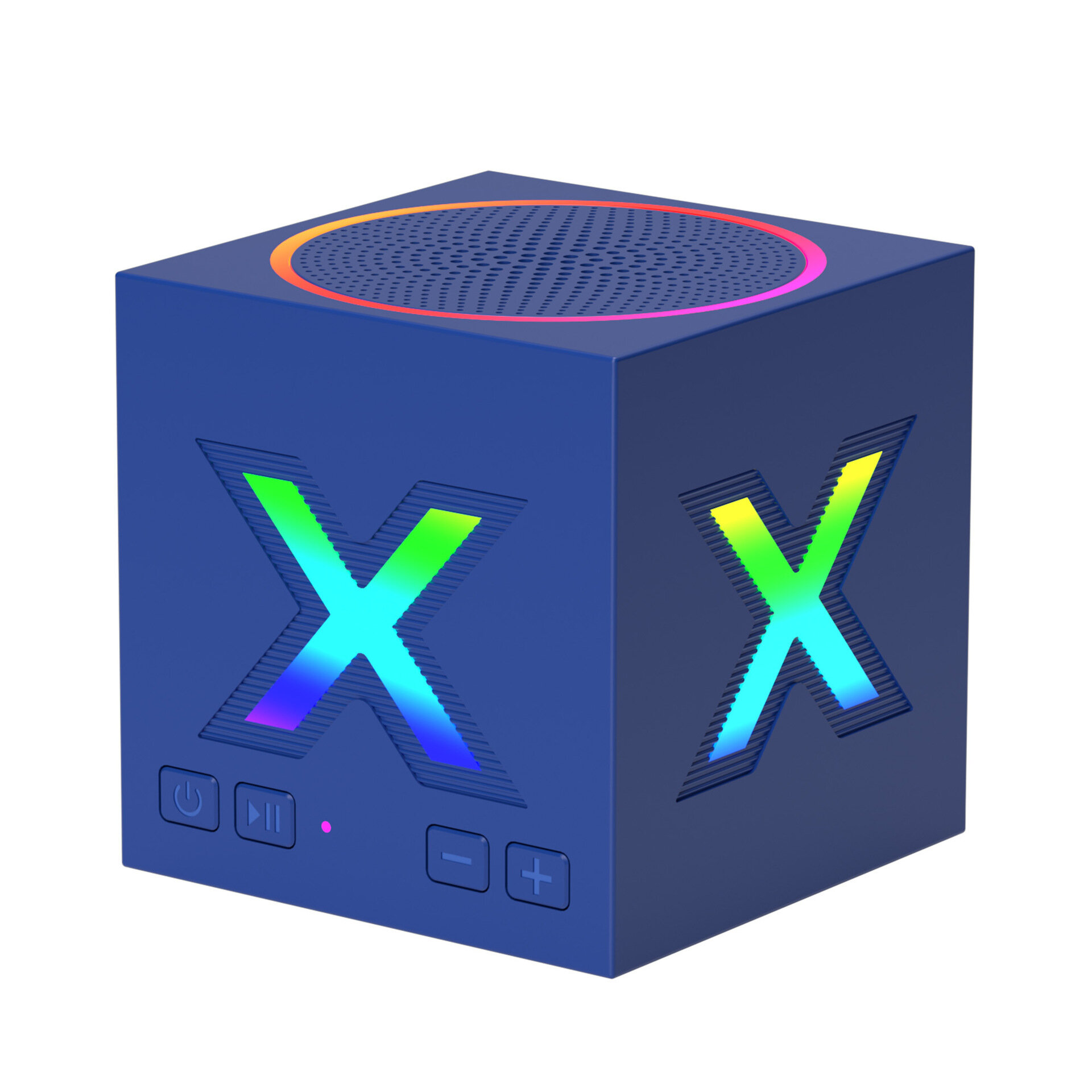 Портативная RGB-колонка с бас-усилителем, настольный беспроводной мини-динамик для дома и офиса, синий