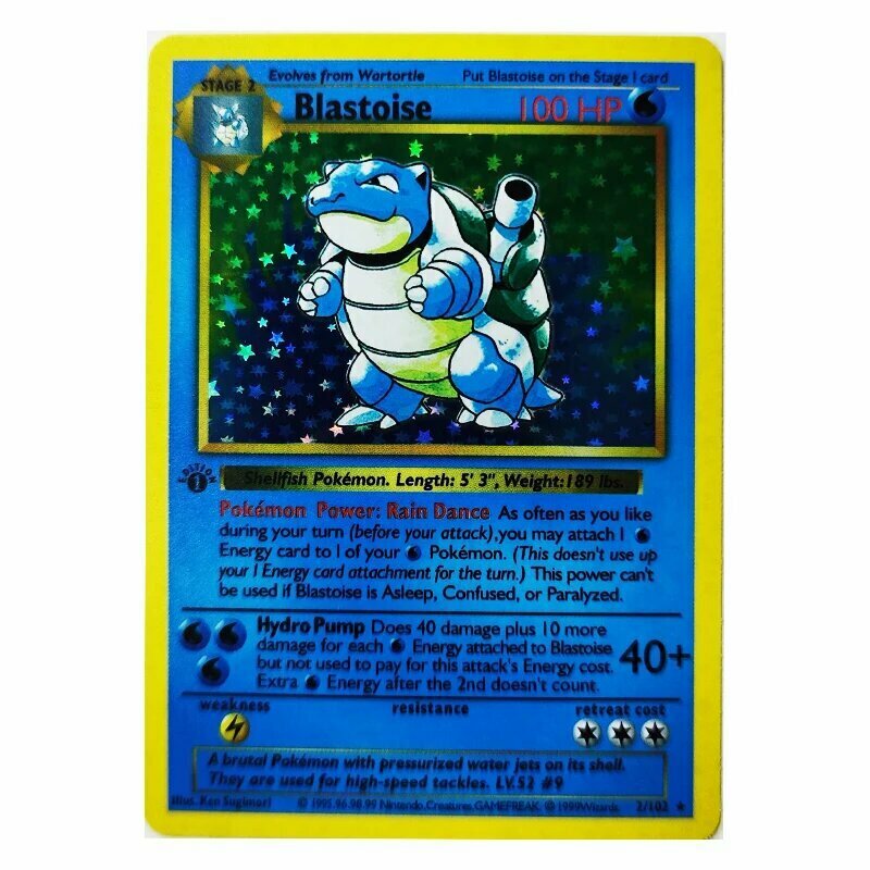 Blastoise Коллекционная карта Pokemon 1996, style3