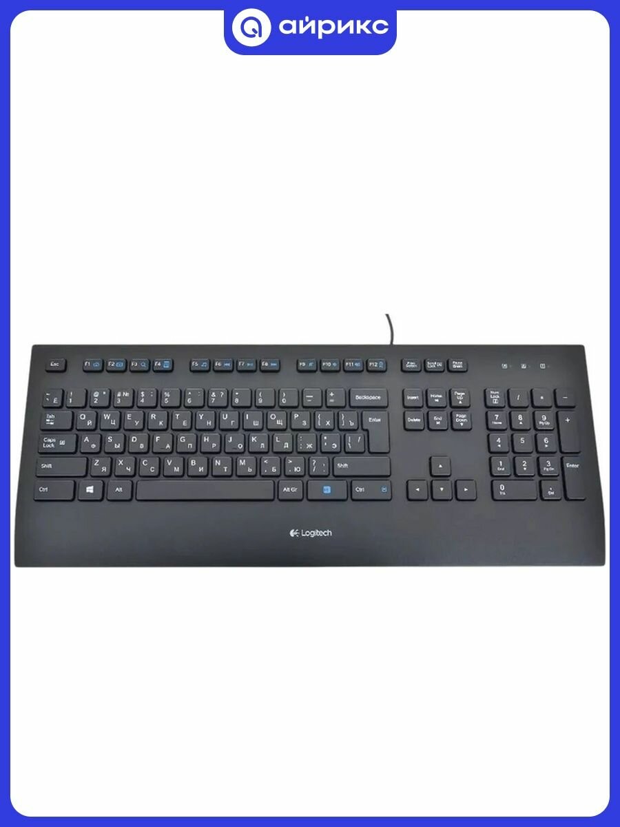 Проводная клавиатура Logitech K280e USB (920-005215), полноразмерная, 104 клавиши, черный