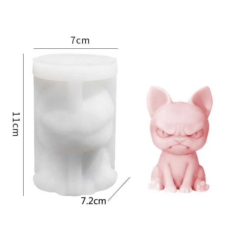 Силиконовая форма "Молд" для литья, бежевая, высота 11 см, ширина 7 см, глубина 7.2 см — фото 1