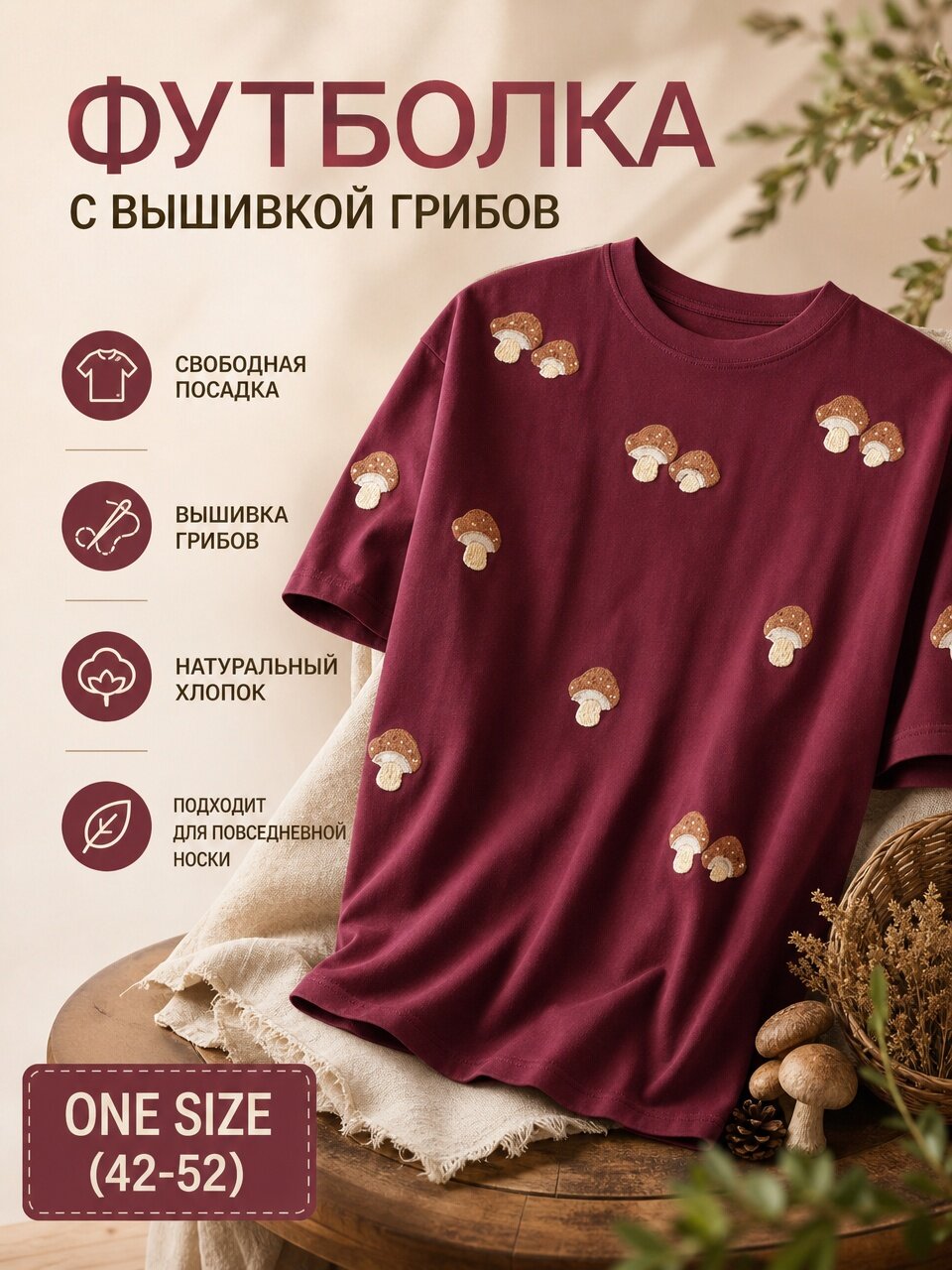 Футболка Грибы