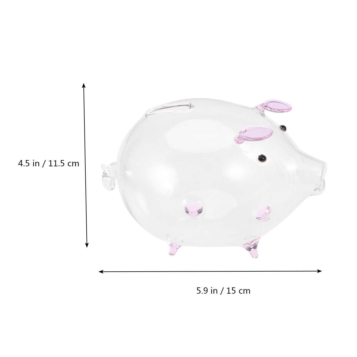Банка Для Монет В Форме Свиньи Из Стекла Креативная И Оригинальная 18*12 Cm
