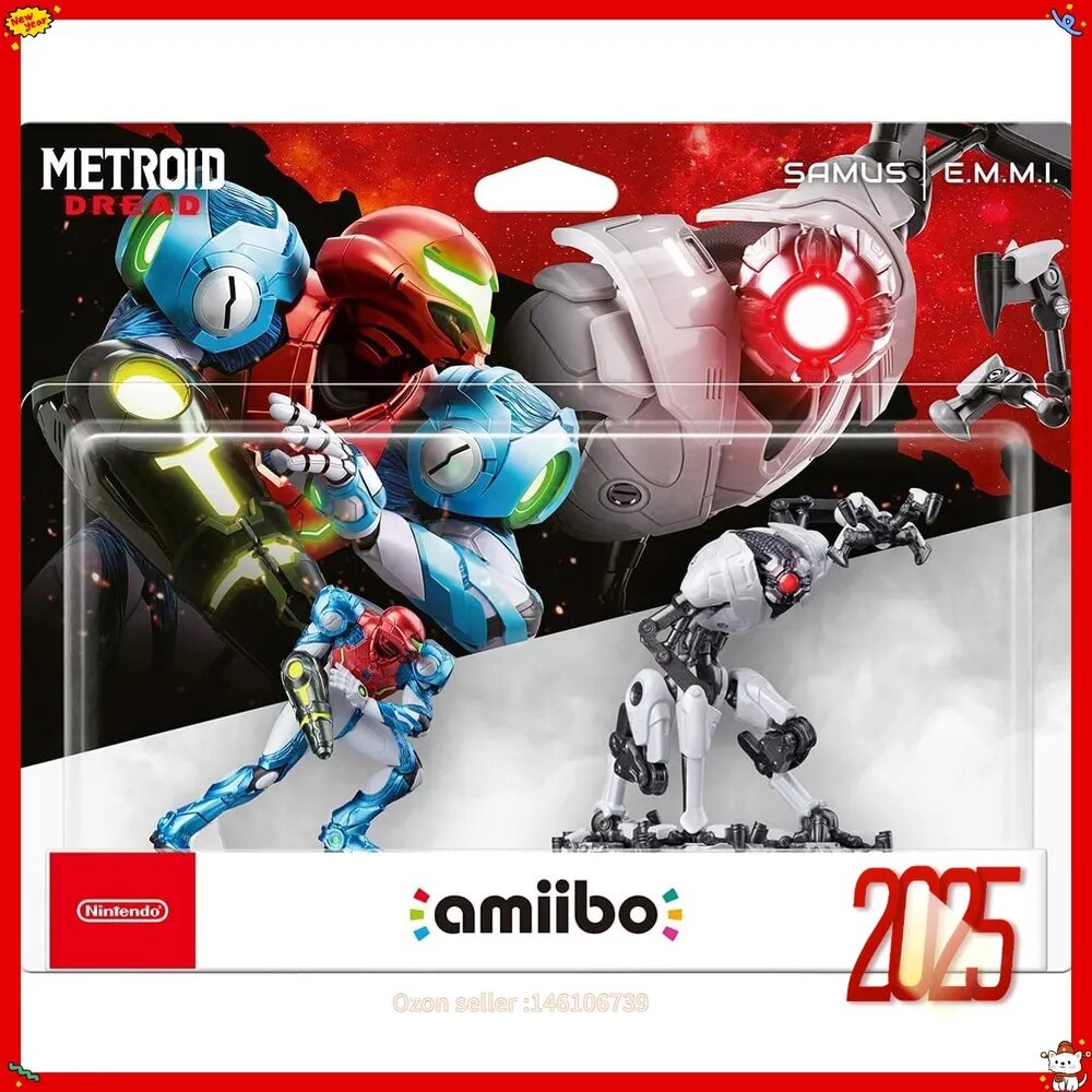 Фигурка Nintendo amiibo Metroid Dread Samus& EMMI 2 в 1 пластиковая