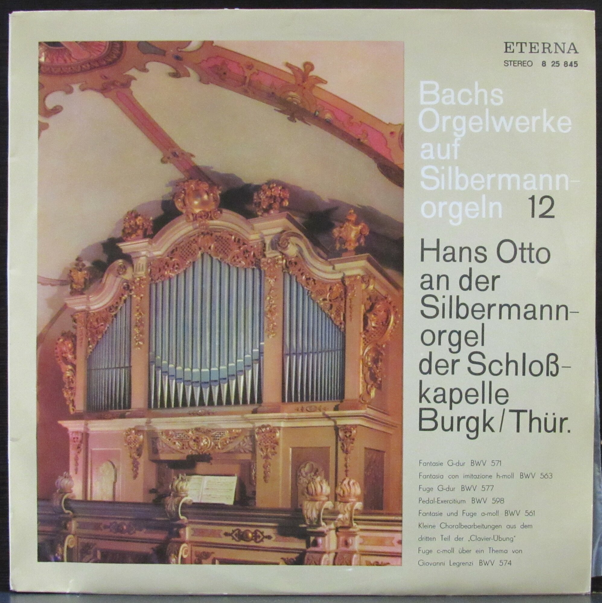 Bach Johann Sebastian "Виниловая пластинка Bach Johann Sebastian Orgelwerke Auf Silbermann Orgeln 12 - H. Otto"
