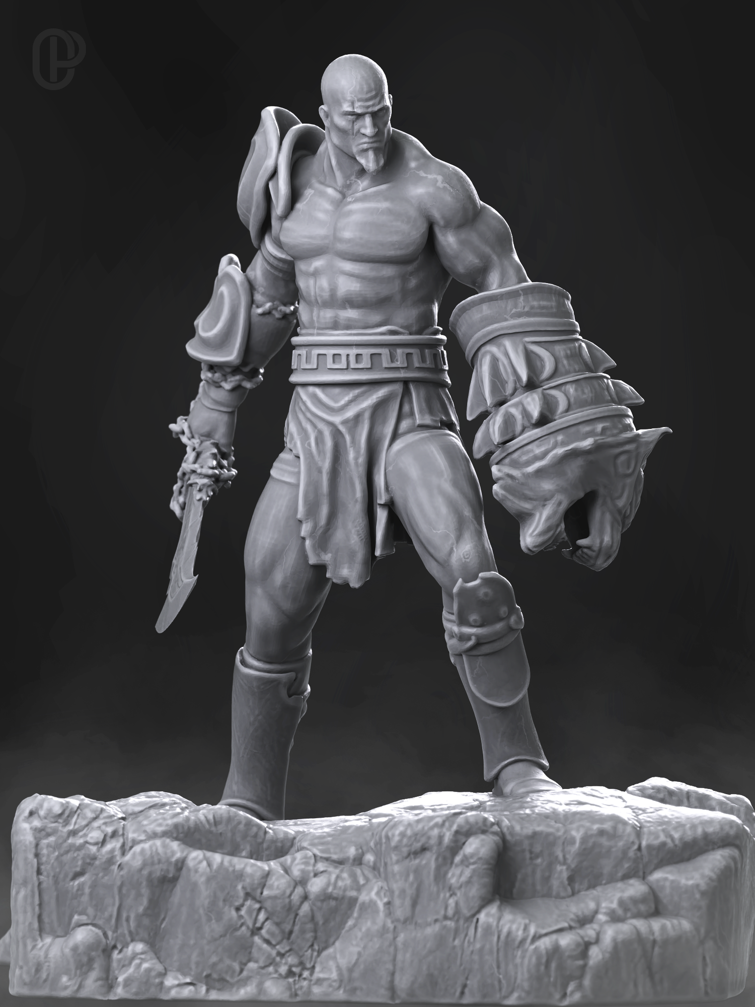 Миниатюра Кратос / God of War Kratos - Видеоигры (80мм)
