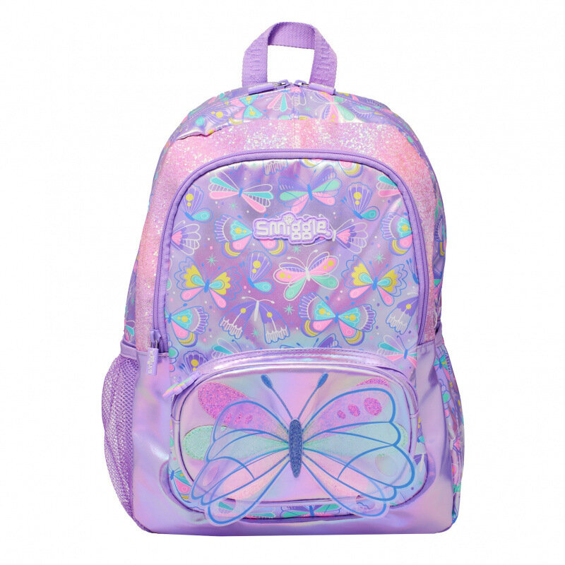 Smiggle Рюкзак с бабочкой, большой, Фиолетовый хамелеон
