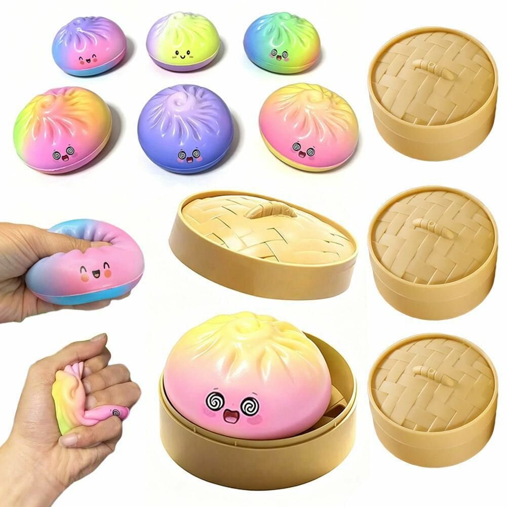 Glitter Dumpling Хинкали антистресс /пельмени сквиш/ антистрес сквиш-мялка/ игрушка для снятия стресса 8 см