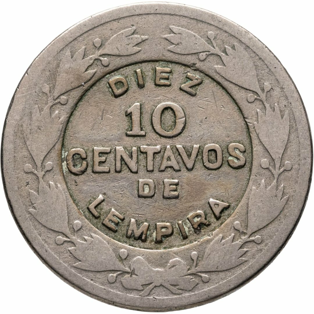 Гондурас 10 сентаво centavos 1932, Мельхиор медь-никель, в сохранности F