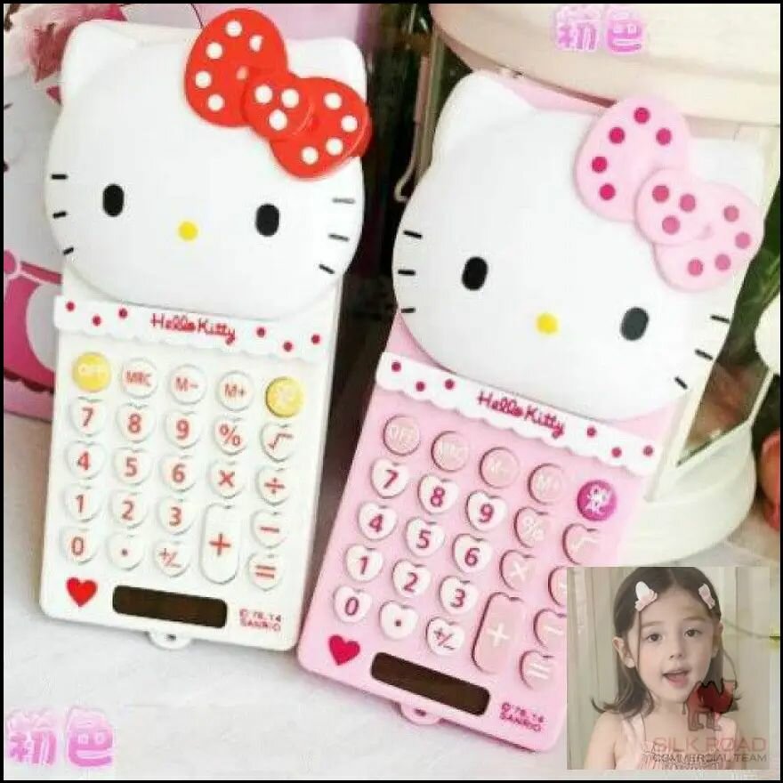 Мини-калькулятор Hello Kitty с крышкой — фото 1