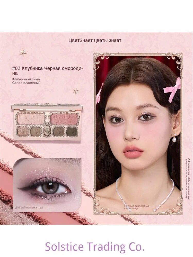 Комплексная палетка для лица Flower Knowledge Strawberry Cupid