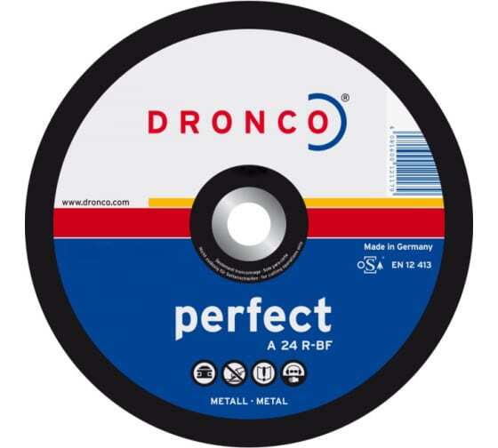 Диск отрезной по металлу Perfect A24R (180x3x22.23 мм) DRONCO 1180015100