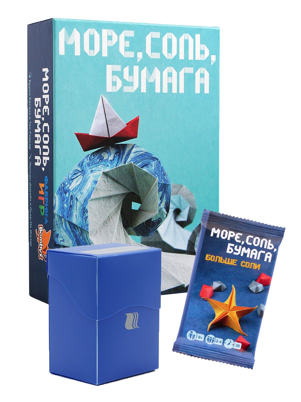 Настольная игра Фабрика Игр Море, соль, бумага с дополнением + синяя коробочка