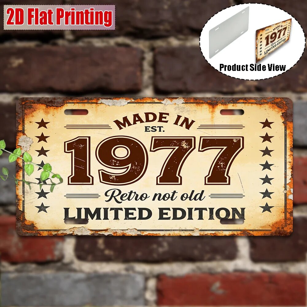 Металлическая табличка 2D Flat 1977