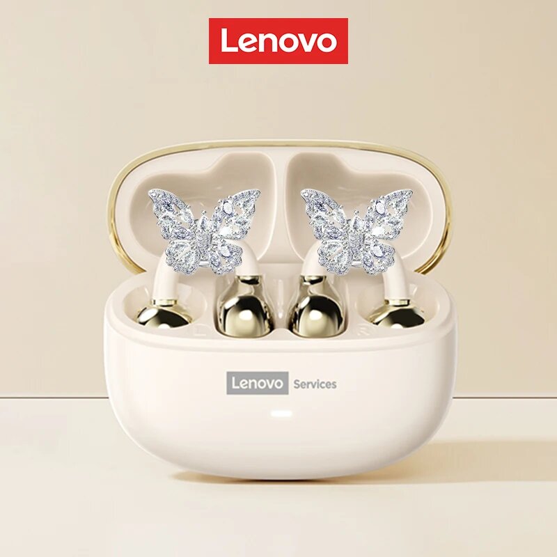 Наушники-клипсы Lenovo LE302 Bluetooth 6.0 Beige Set A
