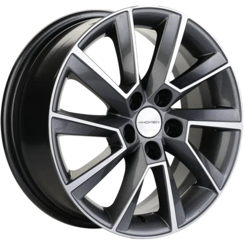 Литой колесный диск Khomen Wheels KHW1507 (Rapid/Fabia) 6x15/5x100 ET38 D57,1 Gray-FP