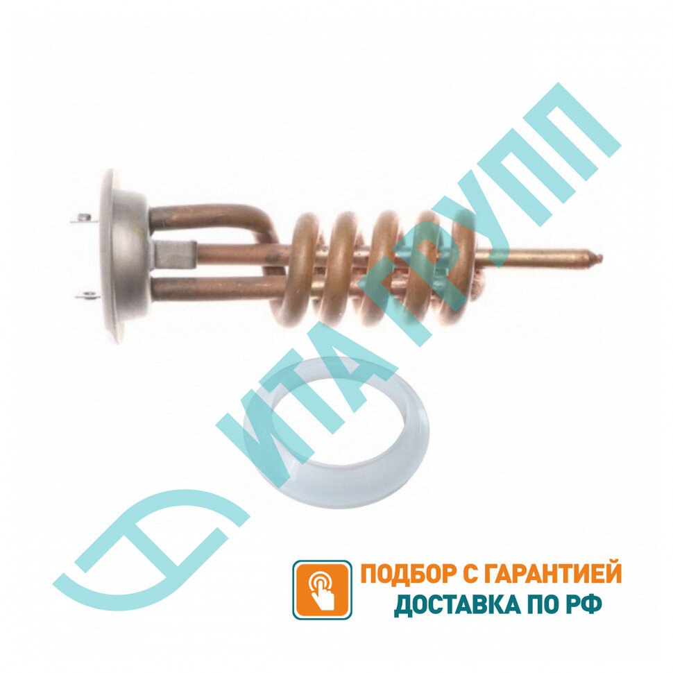 Комплект ТЭН 2кВт (2000Вт) RF для водонагревателя Thermex, Garanterm, под анод М6, контакты под винт + прокладка, 10055K1
