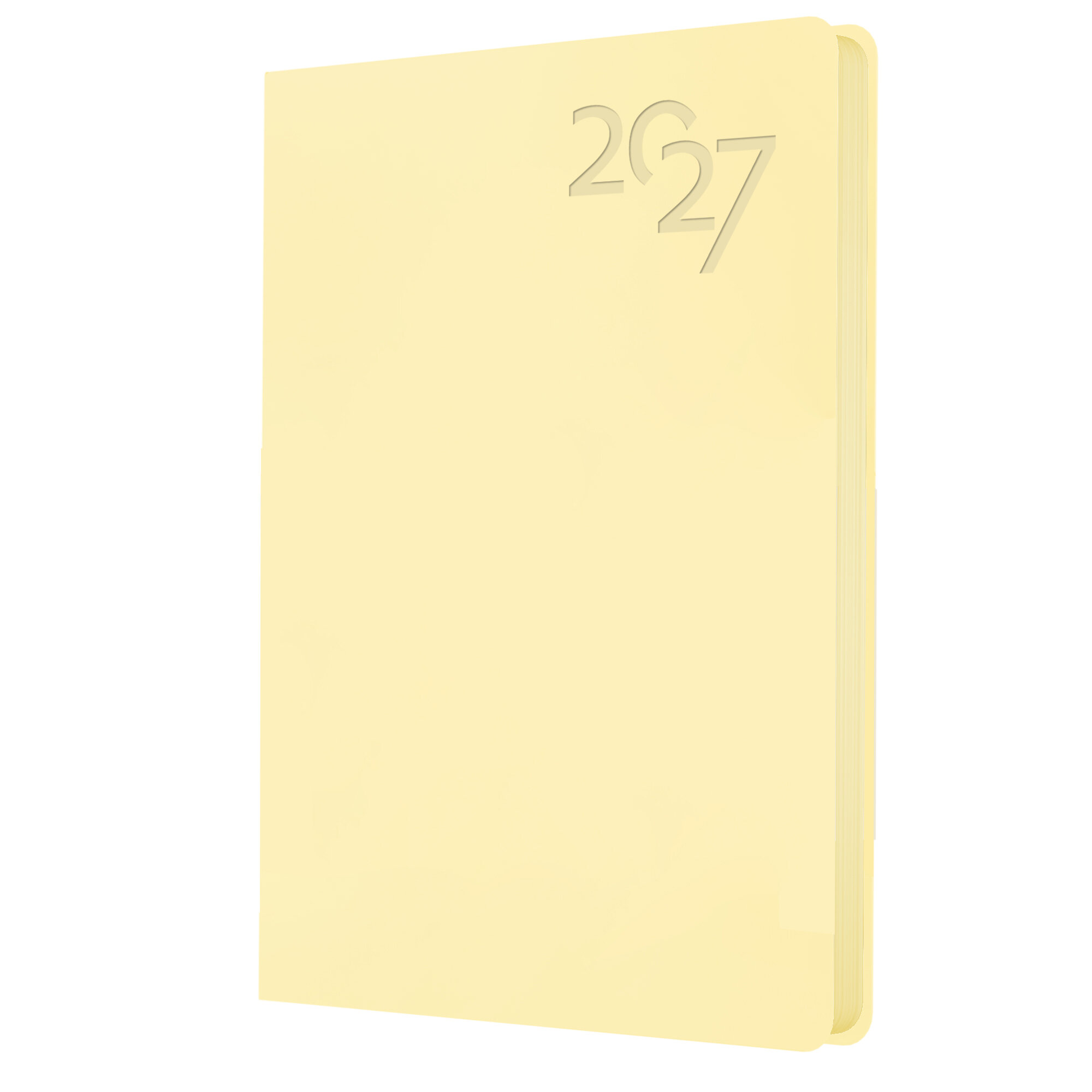 Ежедневник дат. 2027г. А6 176л "Soft Touch" пина колада, иск. кожа, интегр. переплет, тонир. блок, скругл. углы, ляссе, инд. уп