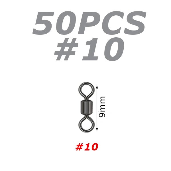 Медные вертлюги 8-образные черные 50 шт.