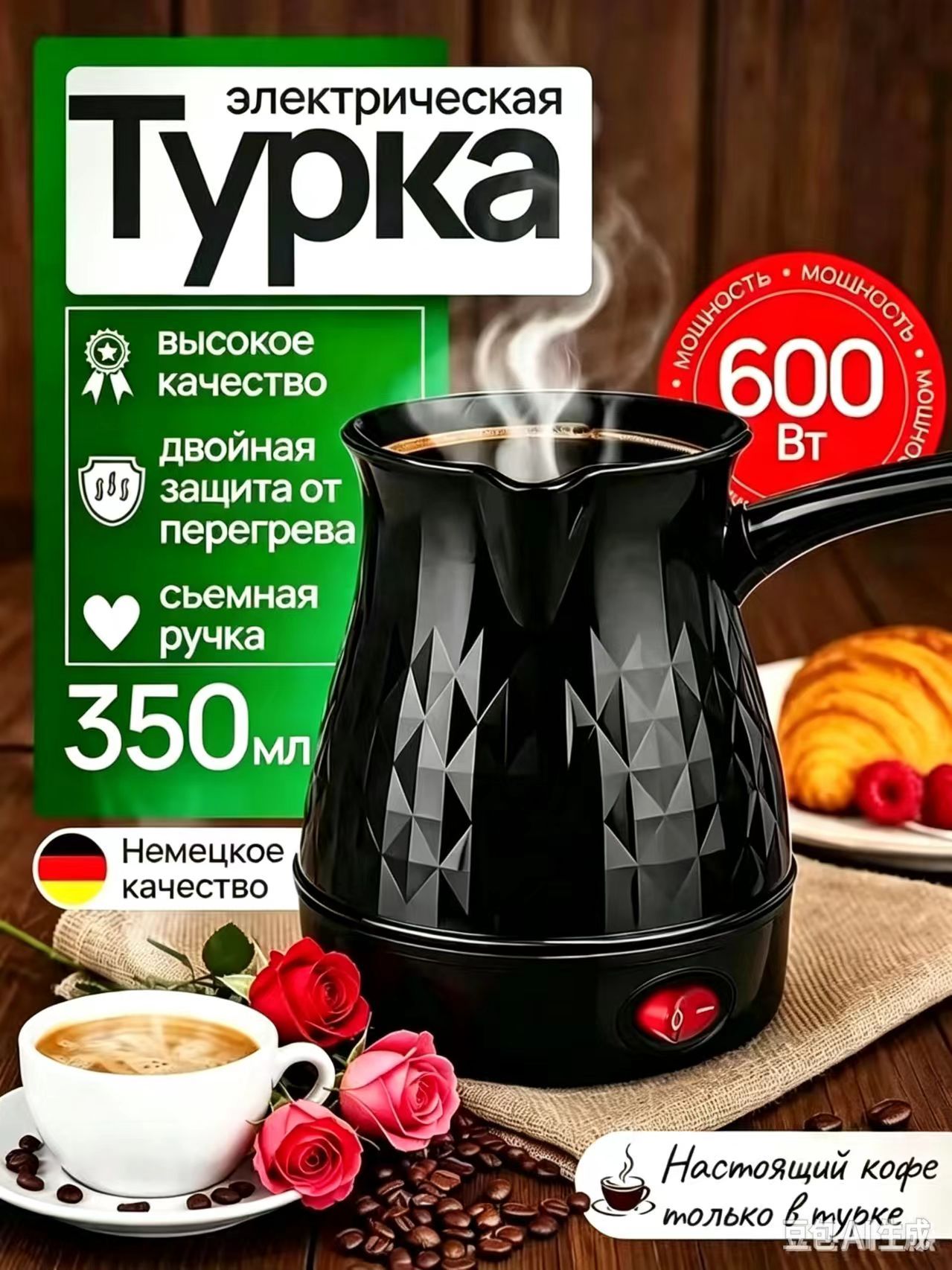 Профессиональная кофеварка LU-CW1634A, черный