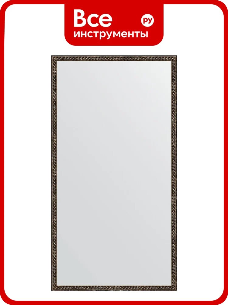 Зеркало EVOFORM в багетной раме - витая бронза 26 mm (58x108 cm) 1077