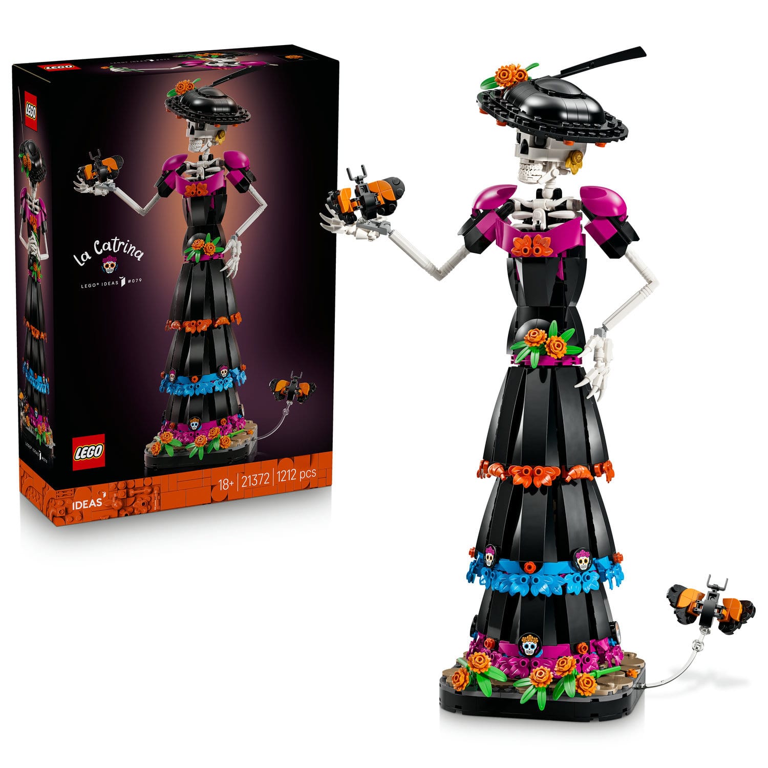 Конструктор LEGO Ideas La Catrina 21372, разноцветный, 1212 деталей