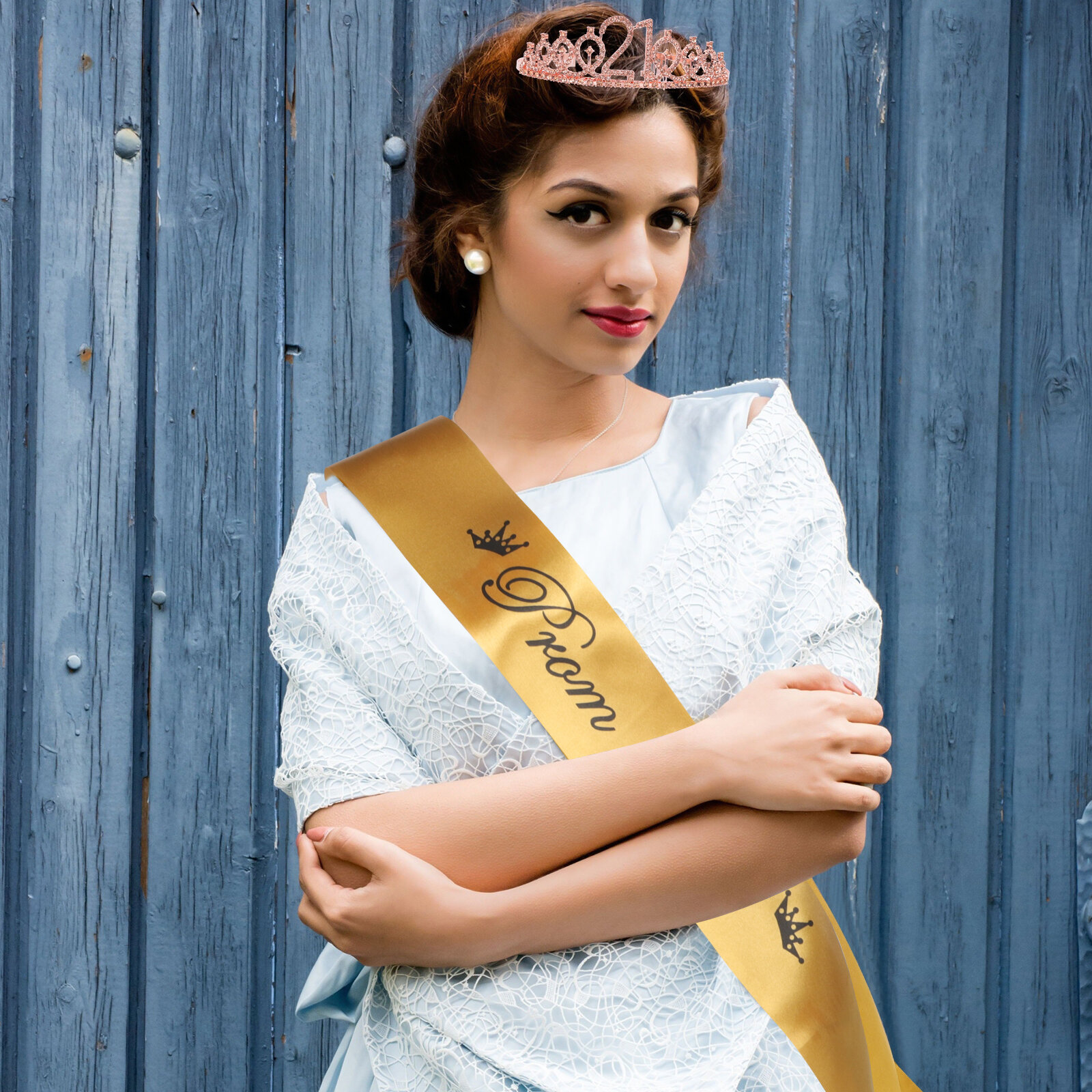 Золотая лента с надписями prom king и prom queen, этикеточная лента для вечеринок, набор из 2 шт