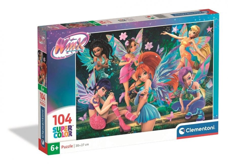 Пазл Clementoni Super Kolor Winx, 104 элемента, разноцветный