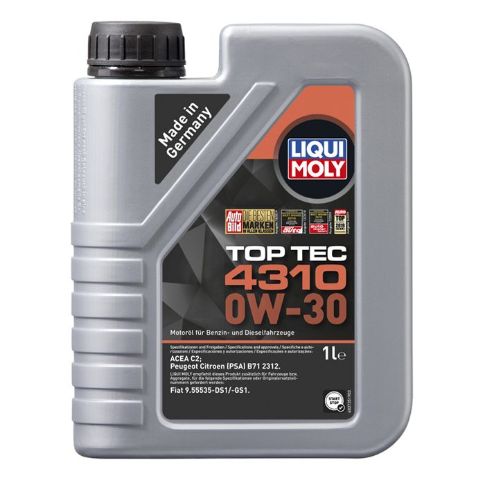 Синтетическое моторное масло Liqui Moly Top Tec 4310 0W-30, 1л