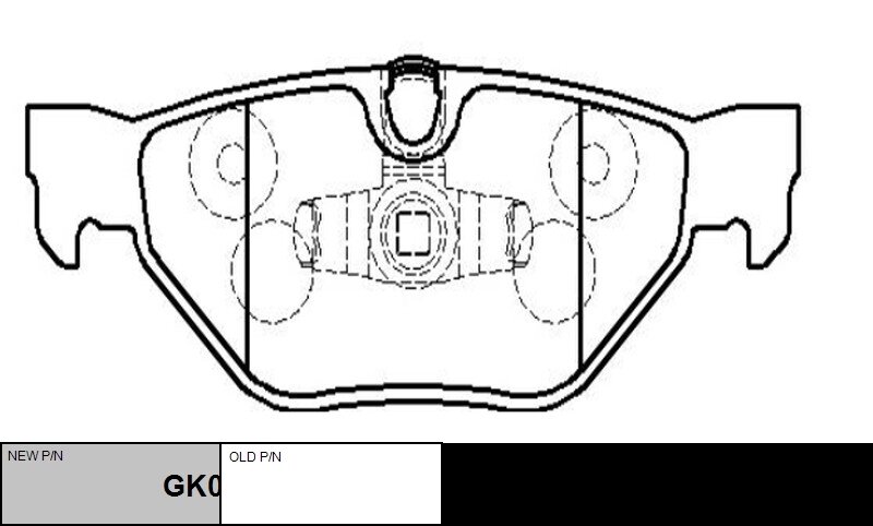 Колодки тормозные дисковые задние CTR GK0024