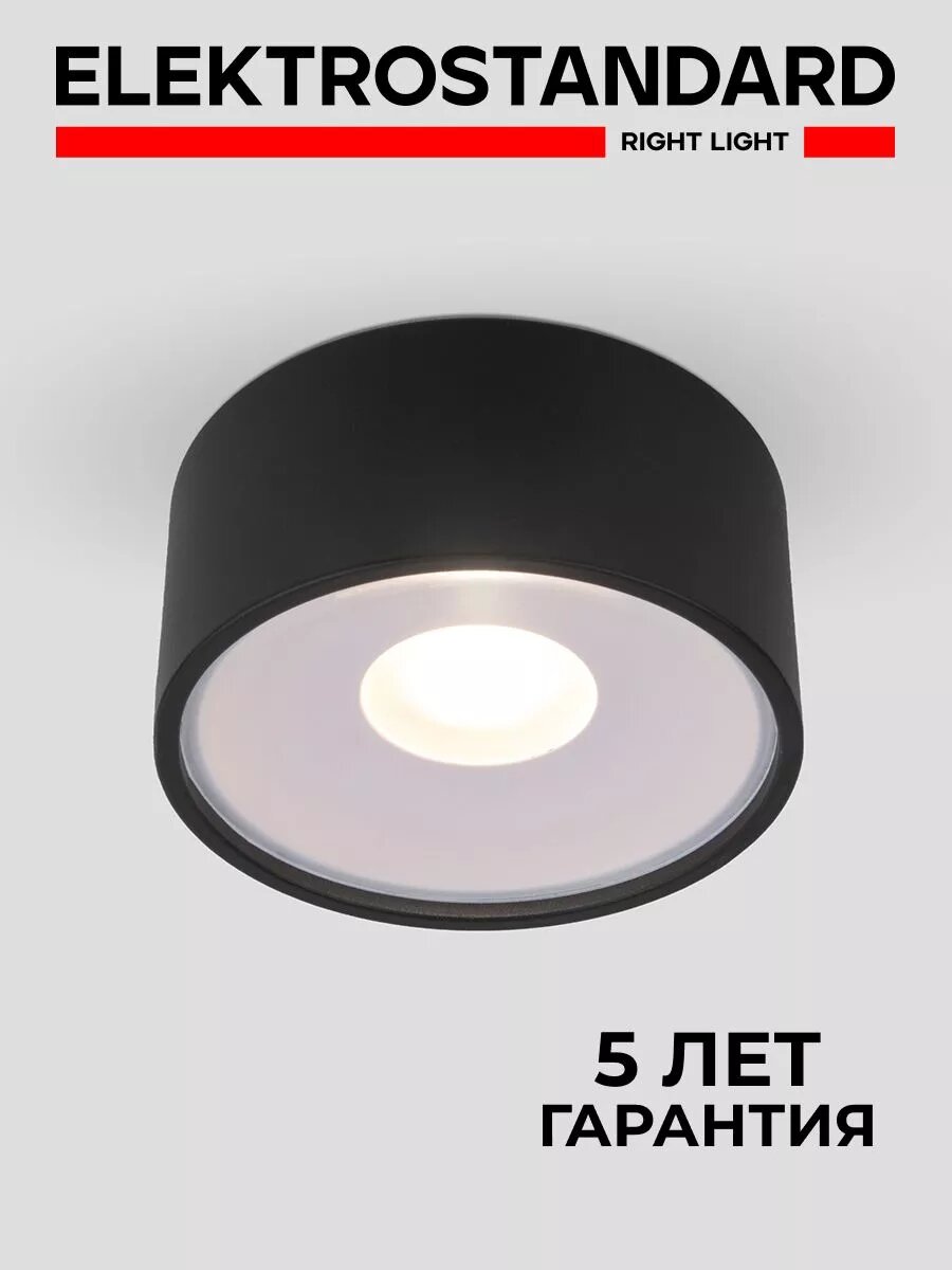 Уличный / Садово-парковый потолочный светодиодный светильник ES Light LED 35141/H, 12 Вт/4000K, черный, IP65