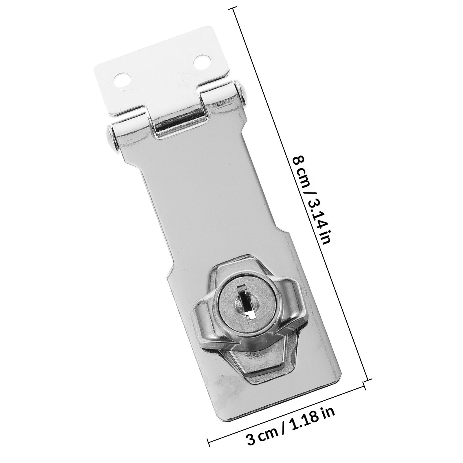 2 Штуки Надёжный Замок Из Толстой Нержавеющей Стали Серебристый 8x3x2.5Cm