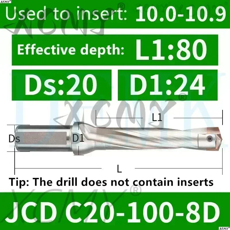 Сверло JCD 10-25 мм для вставки HCD DEMK JCD C20-100-8D