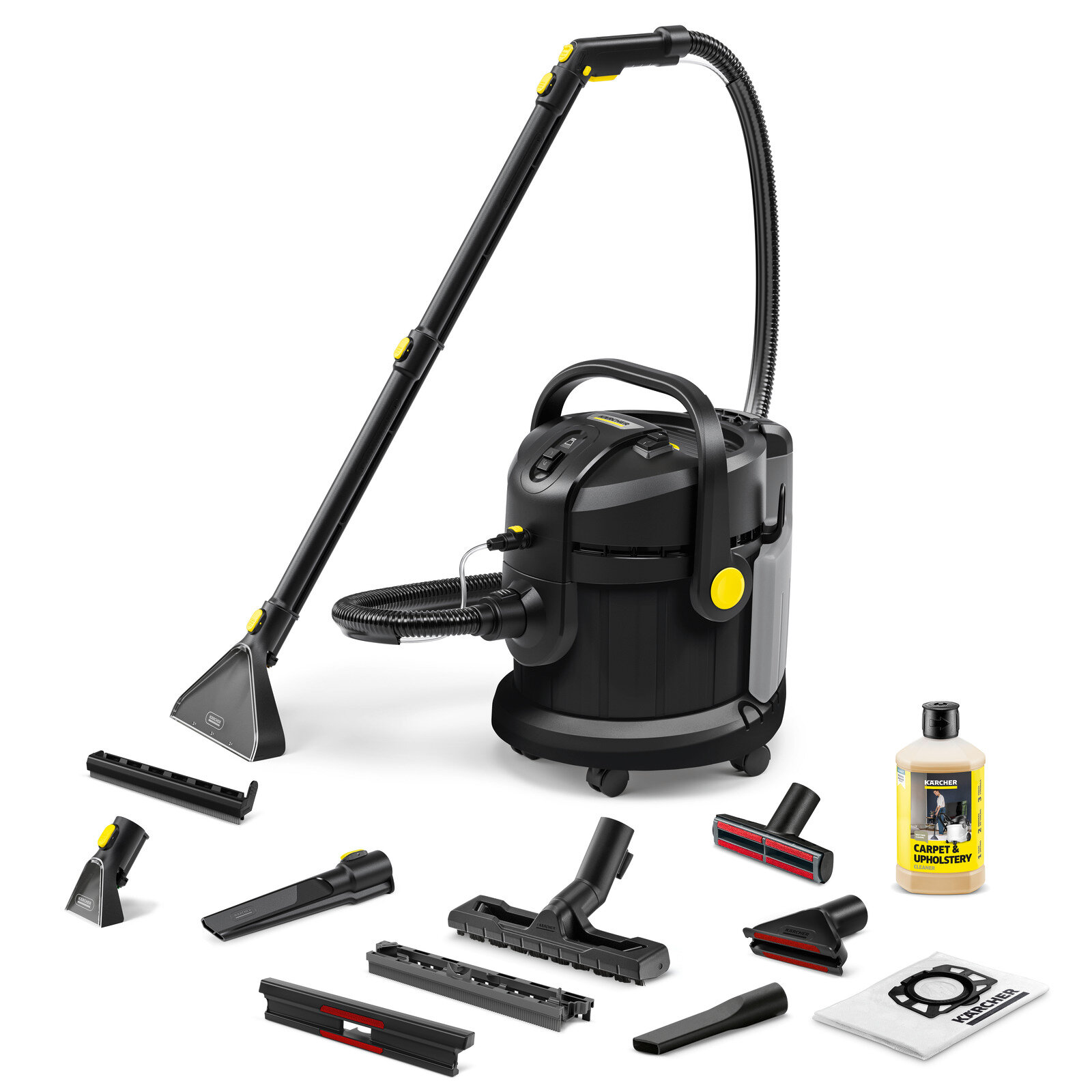 Моющий пылесос Karcher SE 4 Go! Further 1.081-172.0, черный, трубка с подачей моющего средства