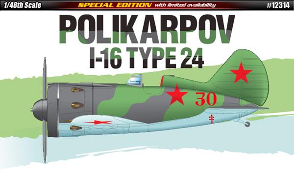 Сборная модель "Самолет Polikarpov I-16 Type 24" (1:48), артикул 12314