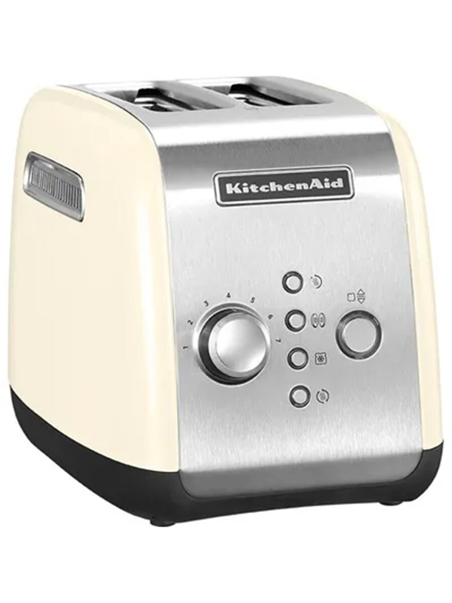 Тостер KitchenAid 5KMT221EAC, 1100 Вт, плавный подъем тостов, поддон для крошек, кремовый