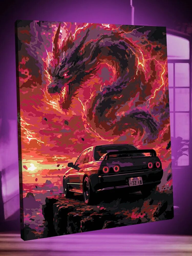 Картина по номерам Nissan Skyline GT-R R32 40x50cm